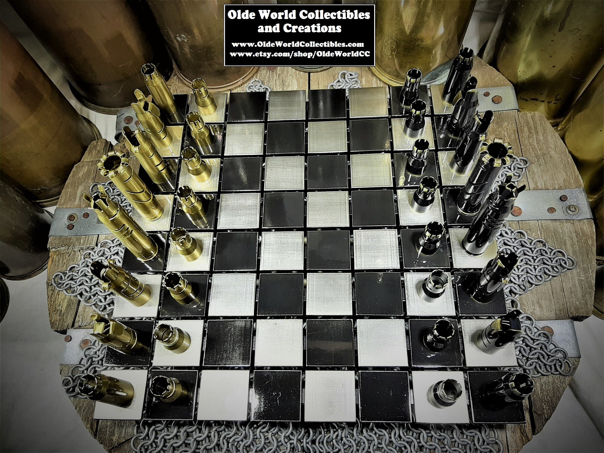 50 Caliber BMG version 5 Bullet Shell Chess Pieces Set With | Etsy