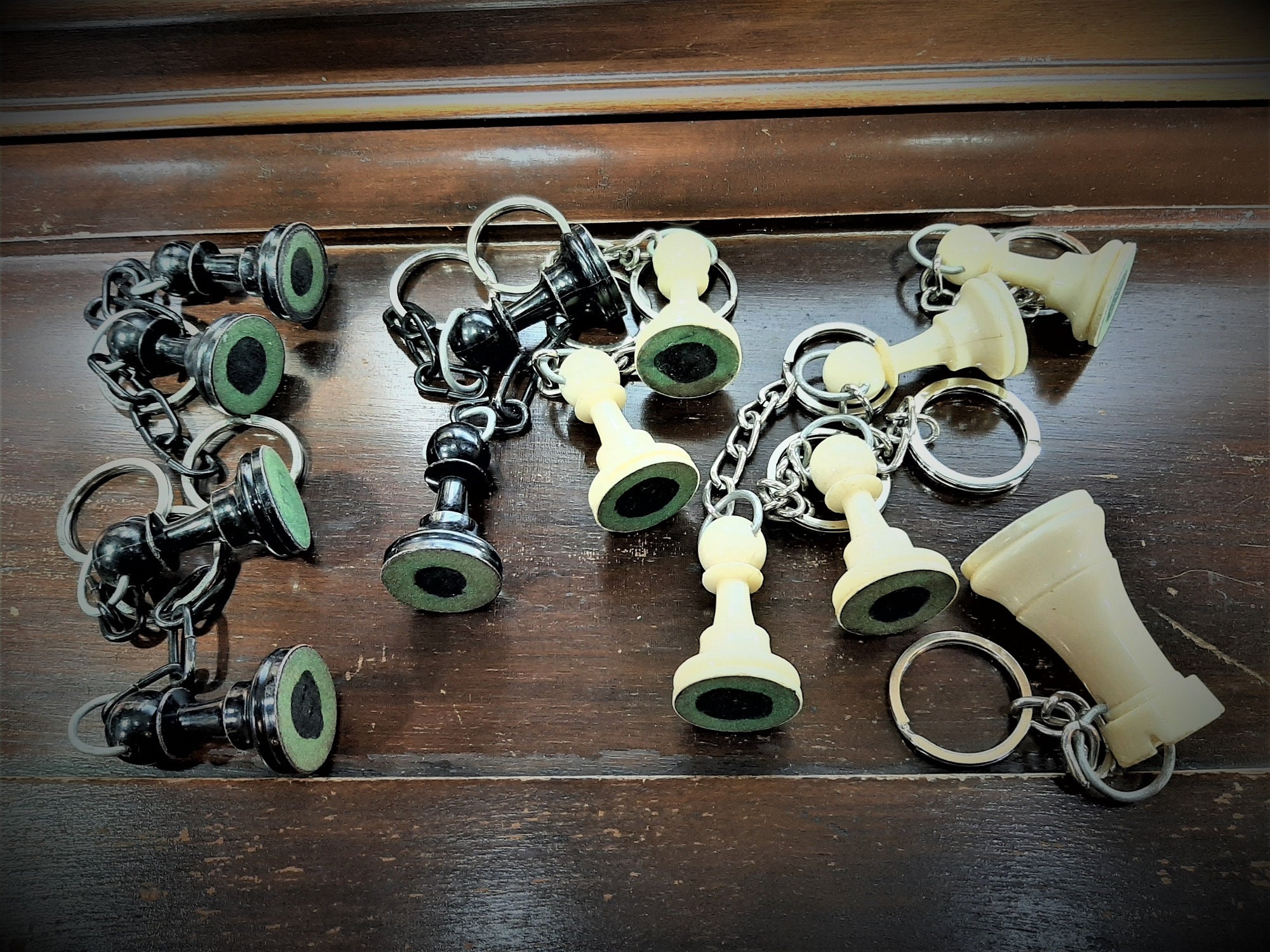 Chess Pieces Keychains Vintage 1980's Era Chess Pieces | Etsy