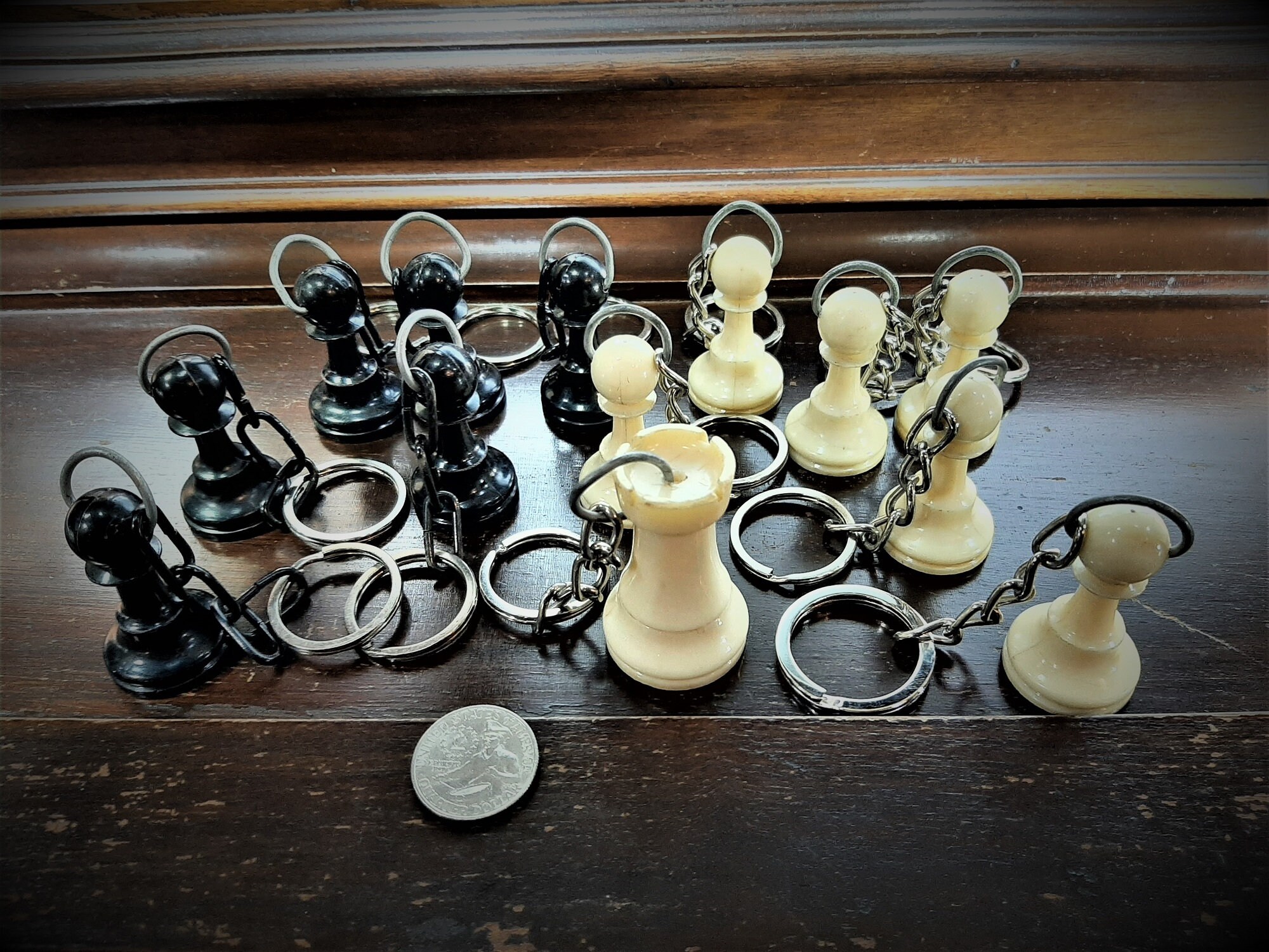 Chess Pieces Keychains Vintage 1980's Era Chess Pieces | Etsy