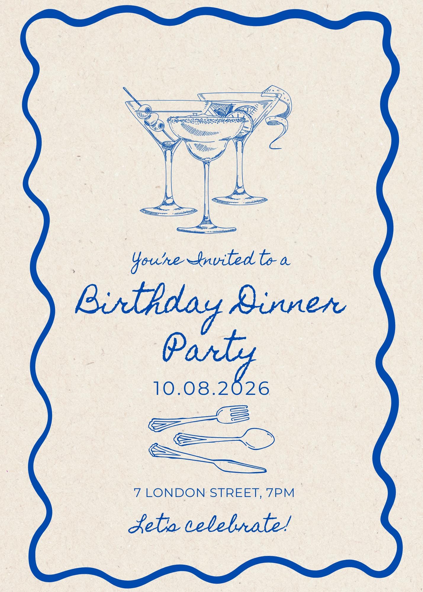 Dinner Party Invitation - Etsy