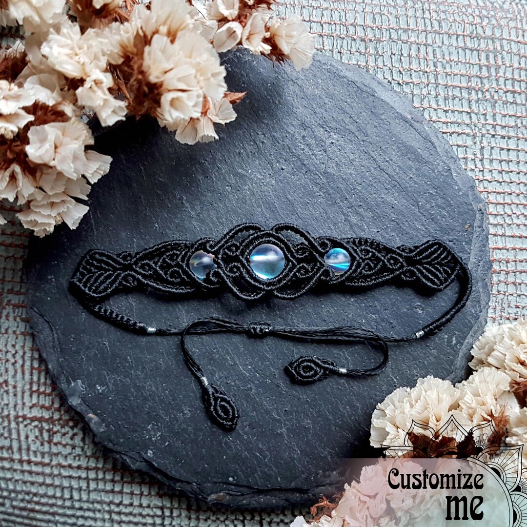 Magical Macrame Bracelet With Rock Crystal Pearl • “nixe” • High ...