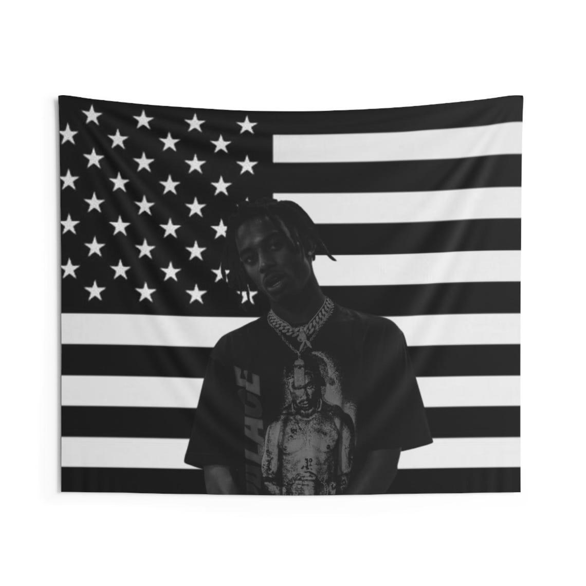 Playboi Carti American Flag Fan Gifts Merch Rapper Y2k Home Decor Room ...