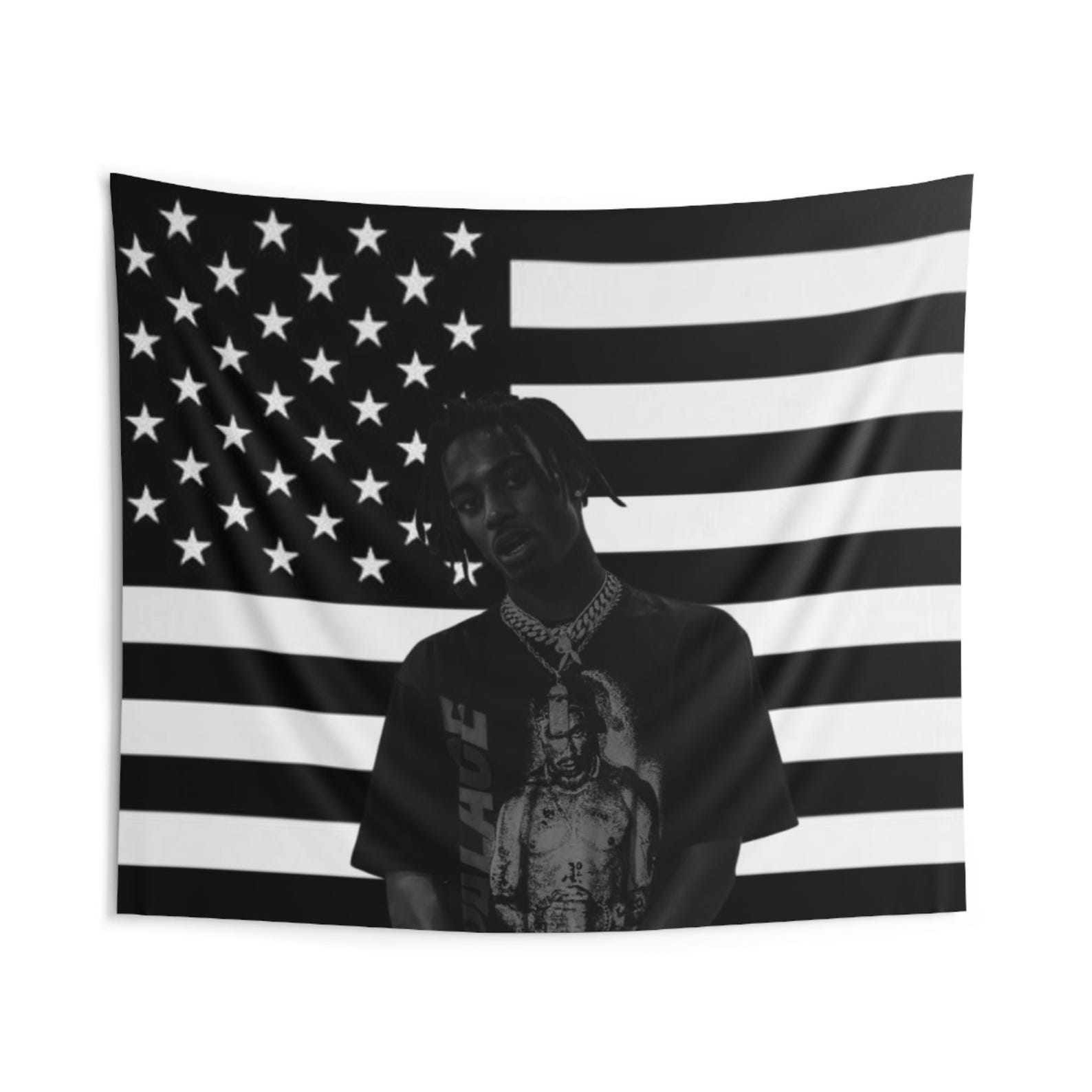 Playboi Carti American Flag Fan Gifts Merch Rapper Y2k Home Decor Room ...