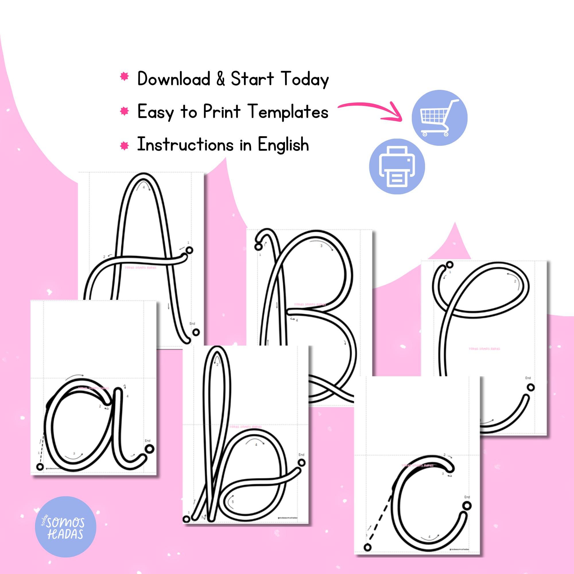 Large Alphabet Printable Template | 6-11 inches | DIY Wire Letters ...