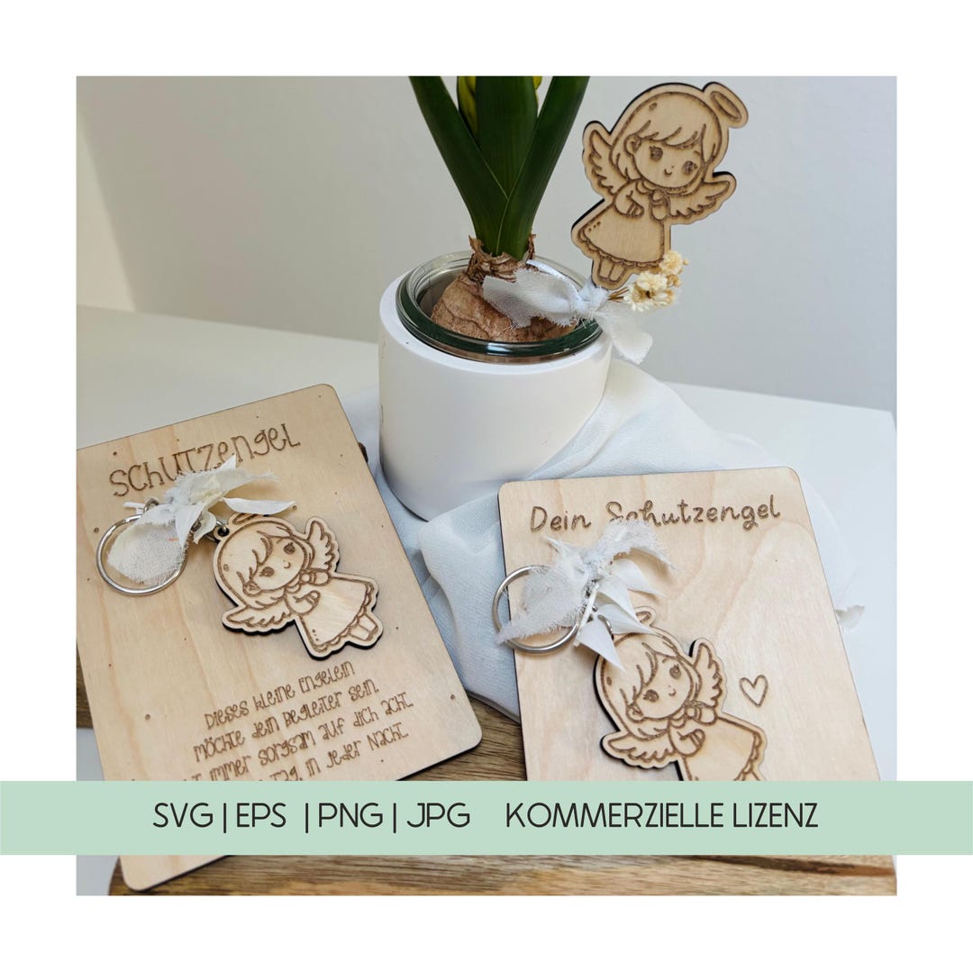 SVG Laser File Guardian Angel Including Commercial License | EPS PNG ...
