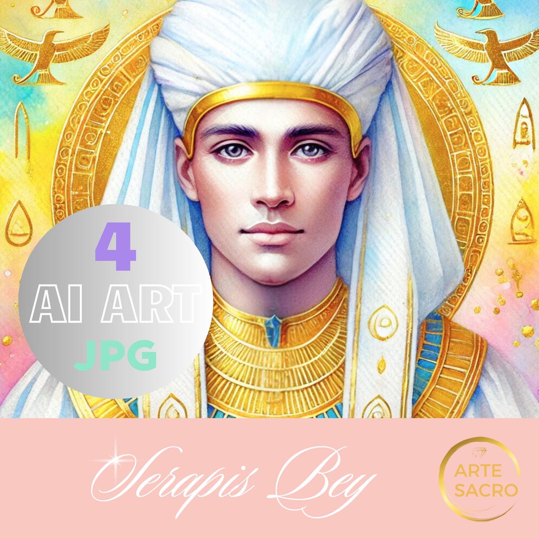 Serapis Bey Ascended Master Spiritual Art - Set B (4 Designs, 8 Digital ...