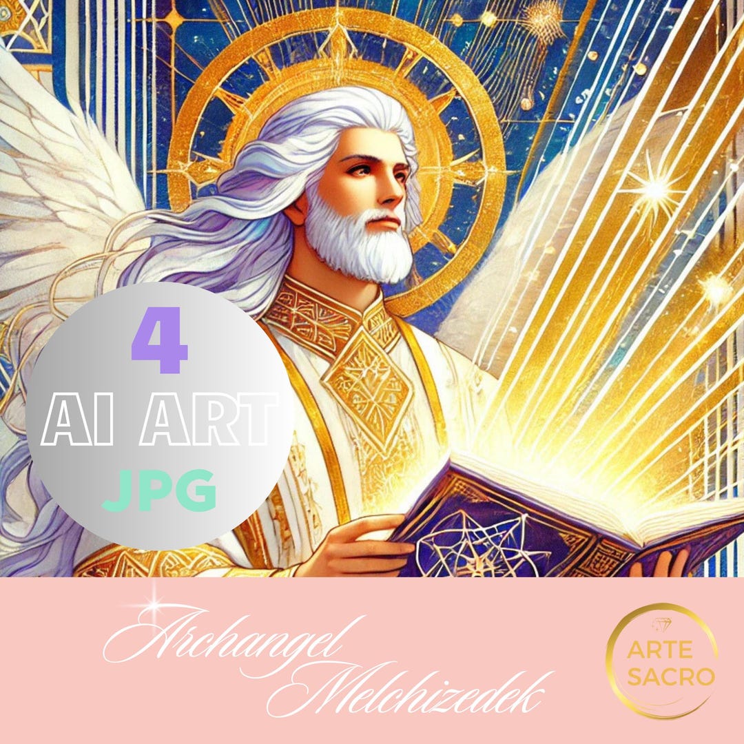 Archangel Melchizedek Spiritual Art - Set B (4 Designs, 8 Digital ...