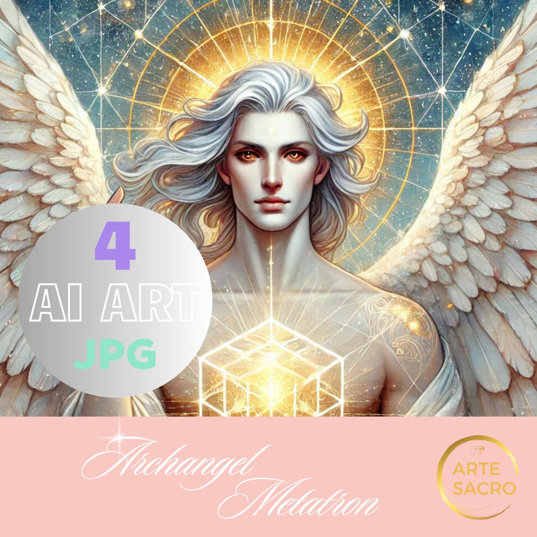 Archangel Metatron Spiritual Art - Set B (4 Designs, 8 Digital ...