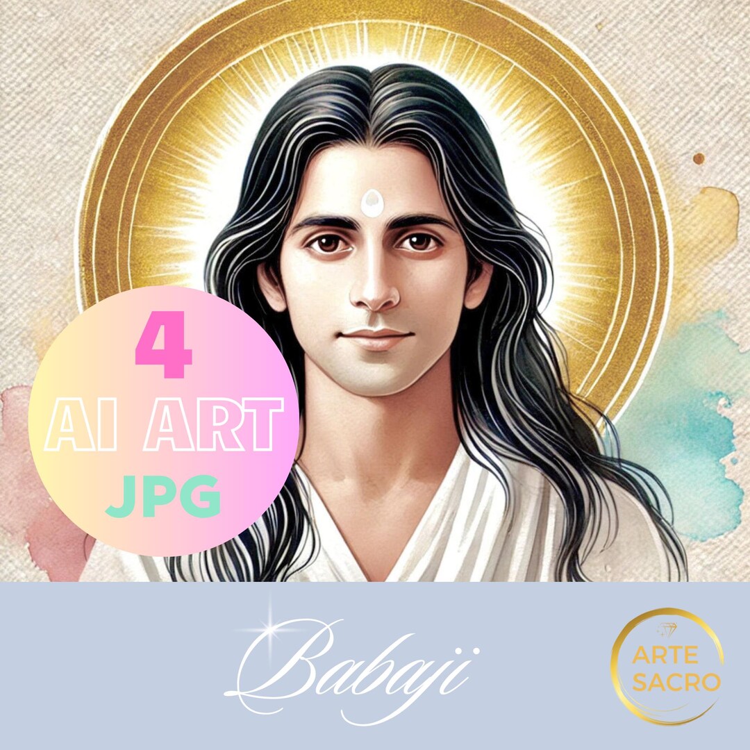 Babaji Ascended Master Spiritual Art - Set A (4 Designs, 8 Digital ...