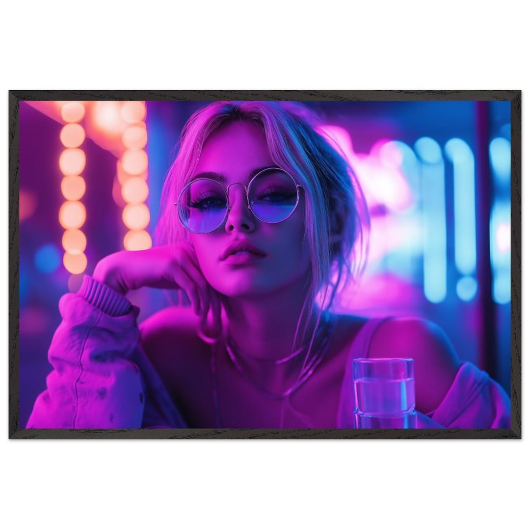 Cyberpunk Style Bar Model Poster - Framed Premium Art for Modern Spaces ...