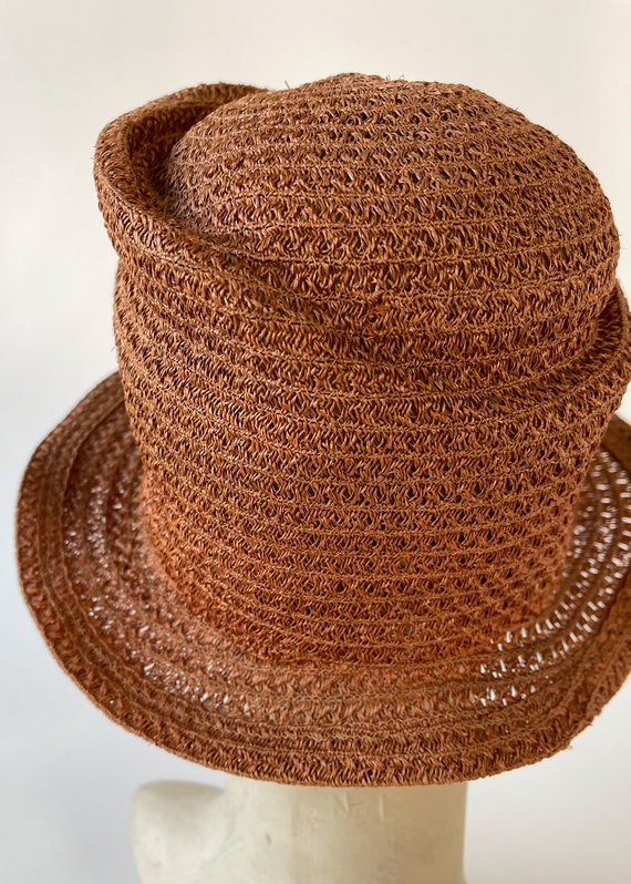 Vintage 1920s Straw Cloche Hat - Gem