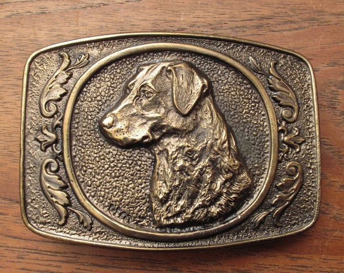 Vintage 70s Labrador Retriever Belt Buckle - Etsy