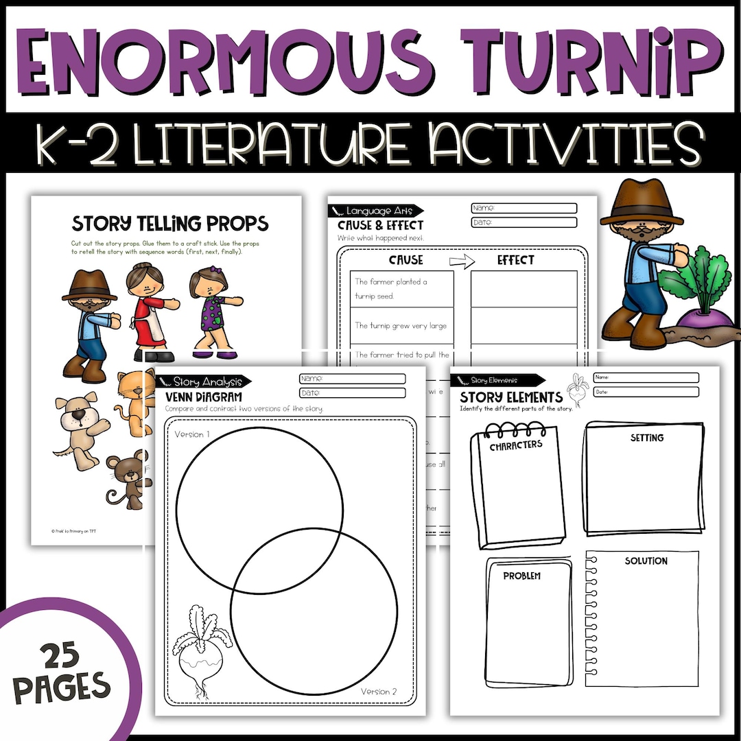 The Enormous Turnip Printable Activities | K–2 Literature Companion ...