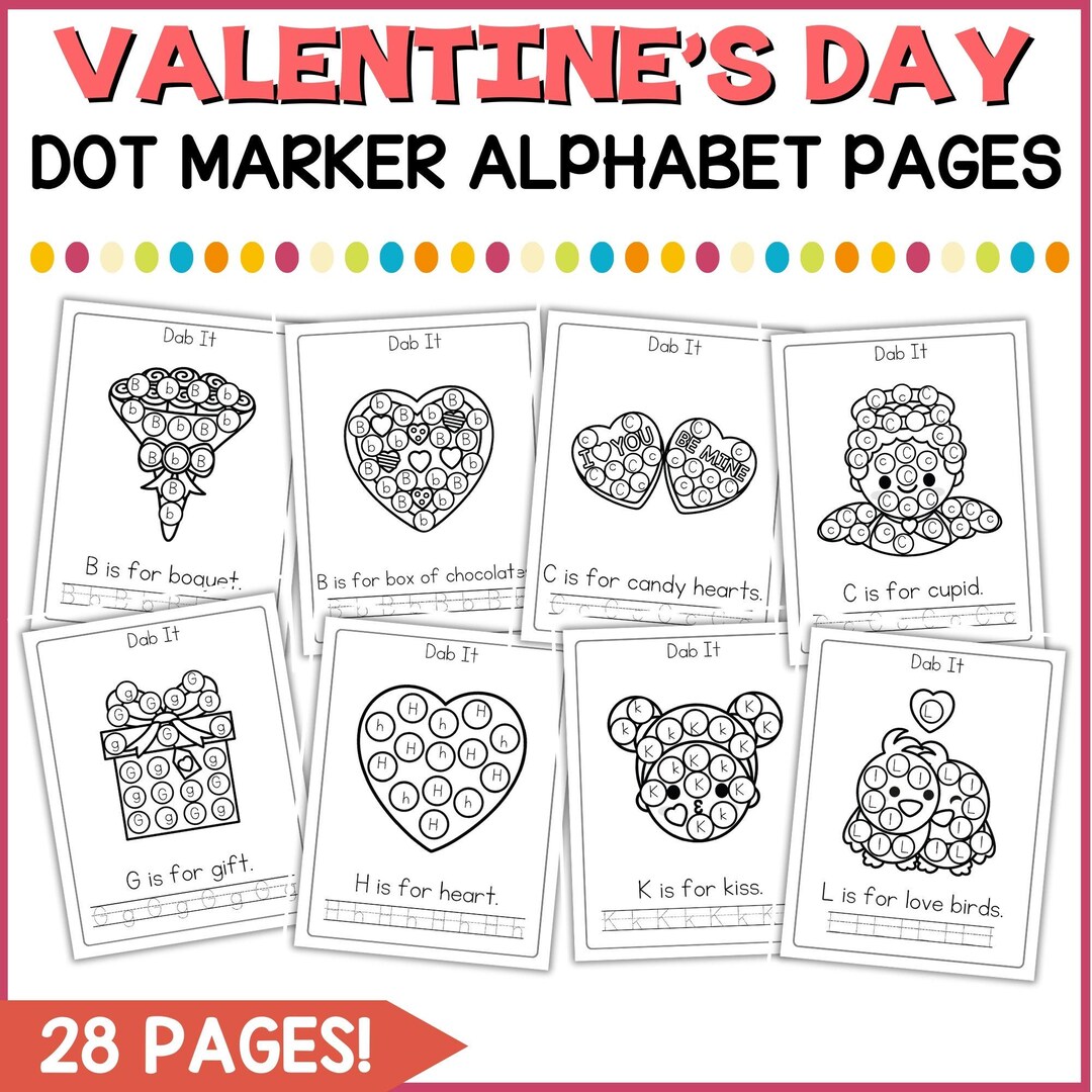 Valentine Dot Marker Activity Pack | Preschool Printables ...
