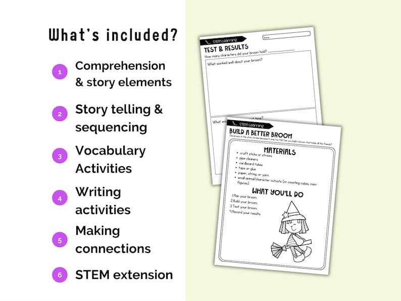 Room on the Broom Book Companion | Story Sequencing Comprehension ...