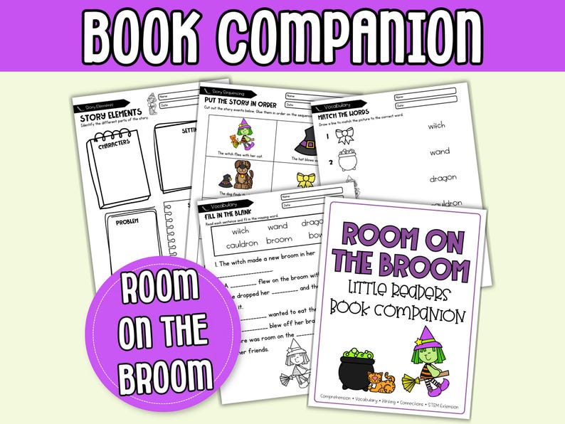 Room on the Broom Book Companion | Story Sequencing Comprehension ...