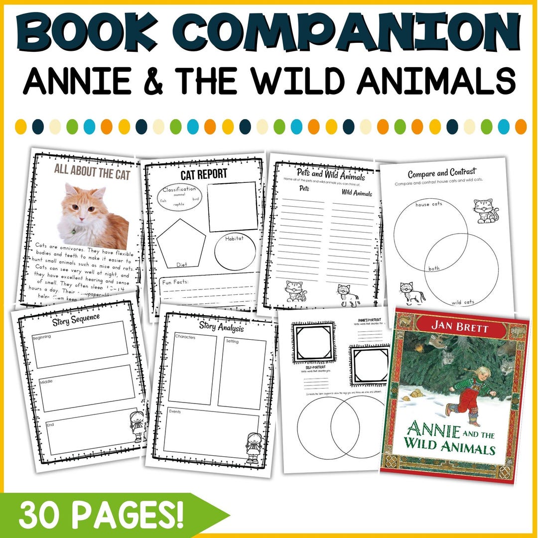 Annie and the Wild Animals Book Companion | Jan Brett Activities ...
