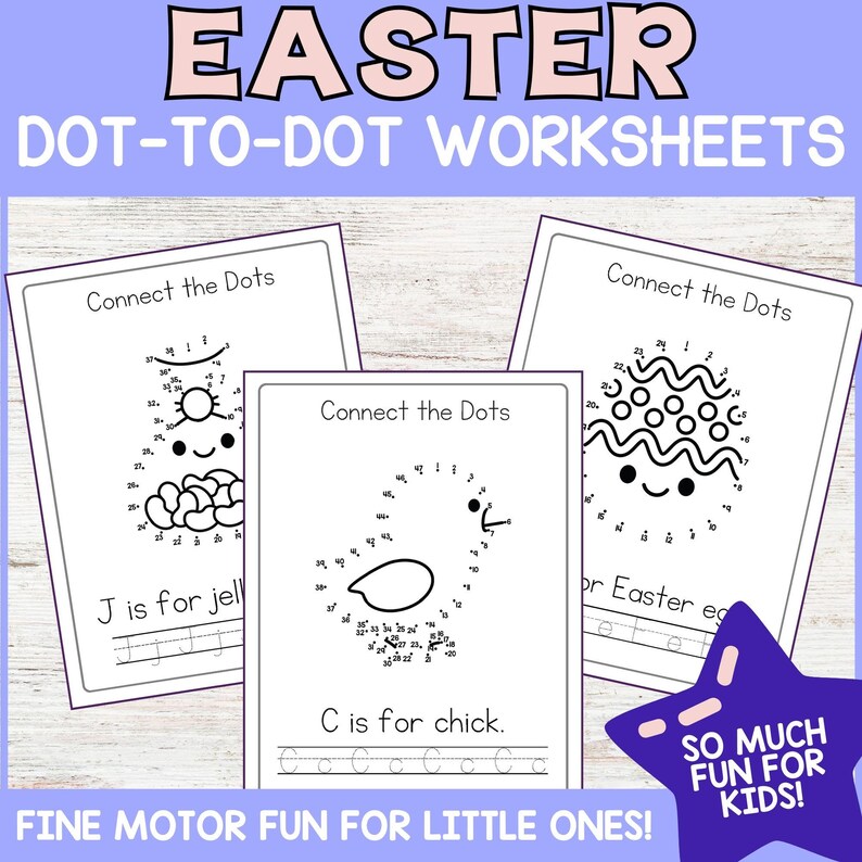 Easter Dot to Dot Printable | Fun Connect the Dots Activity | Spring ...