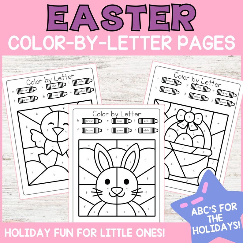 Easter Color by Letter Printable | Fun Alphabet Activity for Kids ...