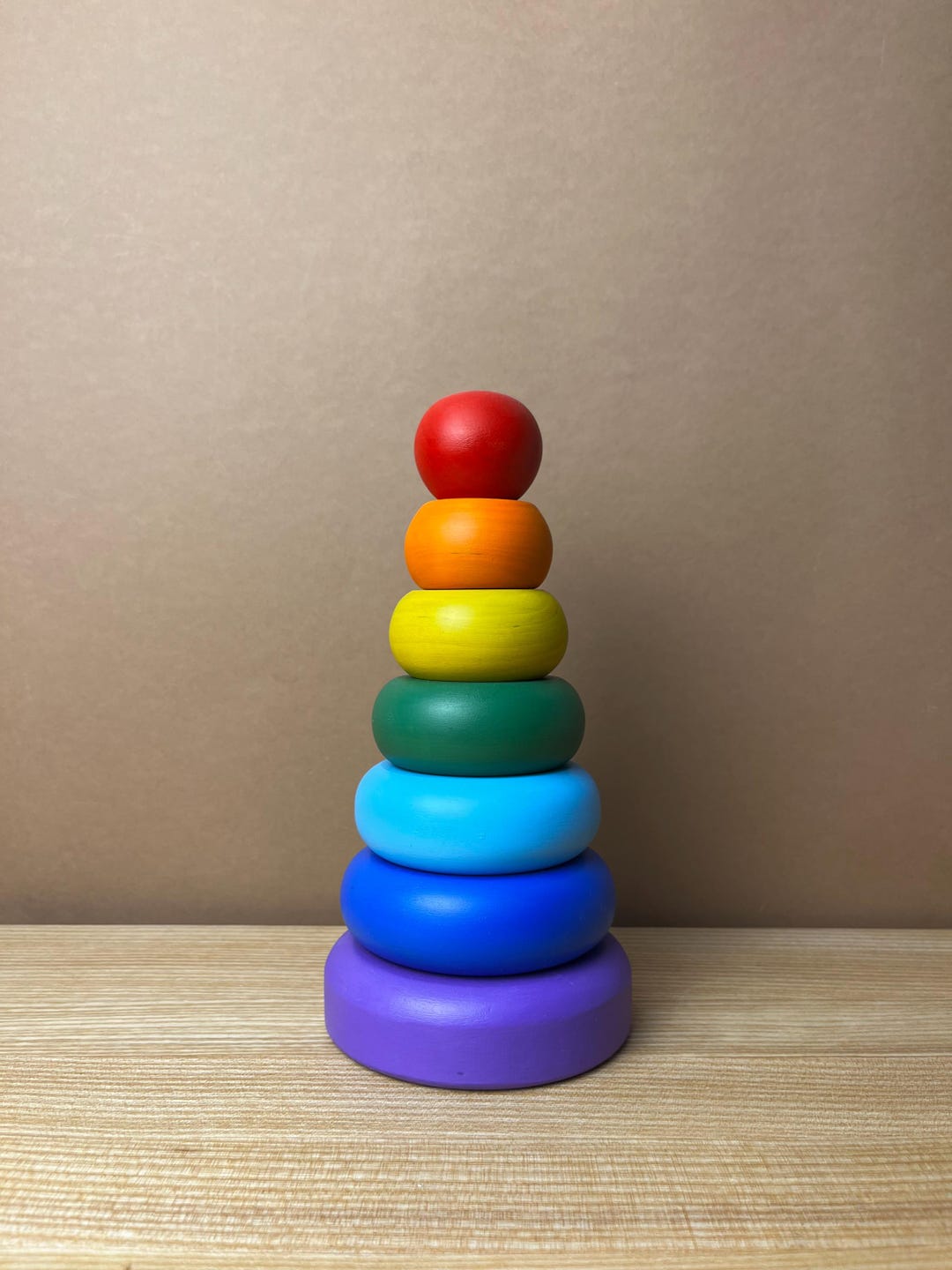 Big Wooden Pyramid Toy Pyramid Pyramid for Children Toy Montessori ...