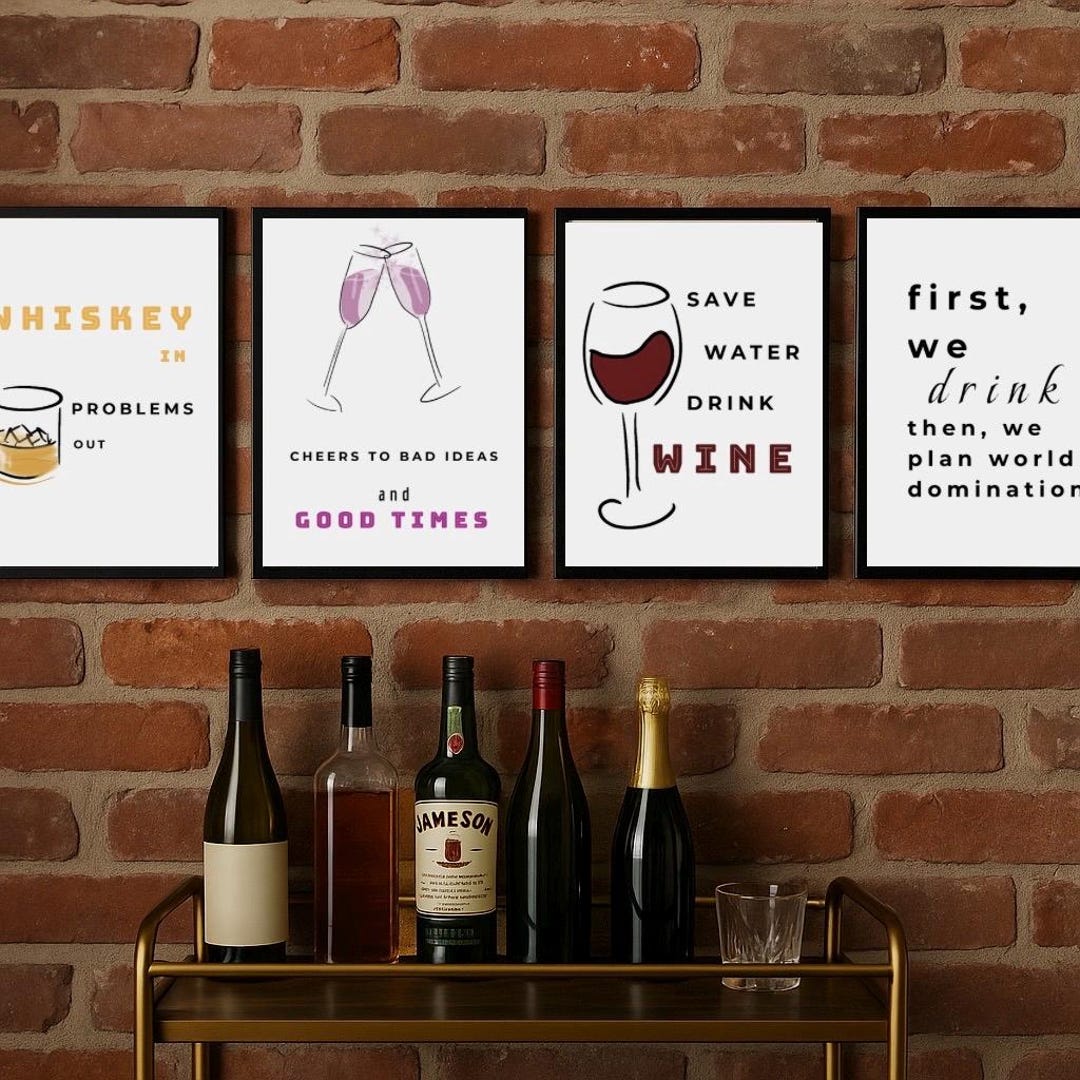 Funny Bar Decor Printable Set of 4 - Etsy