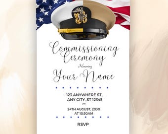 Commissioning Ceremony Invitation, Military Invitation - Etsy