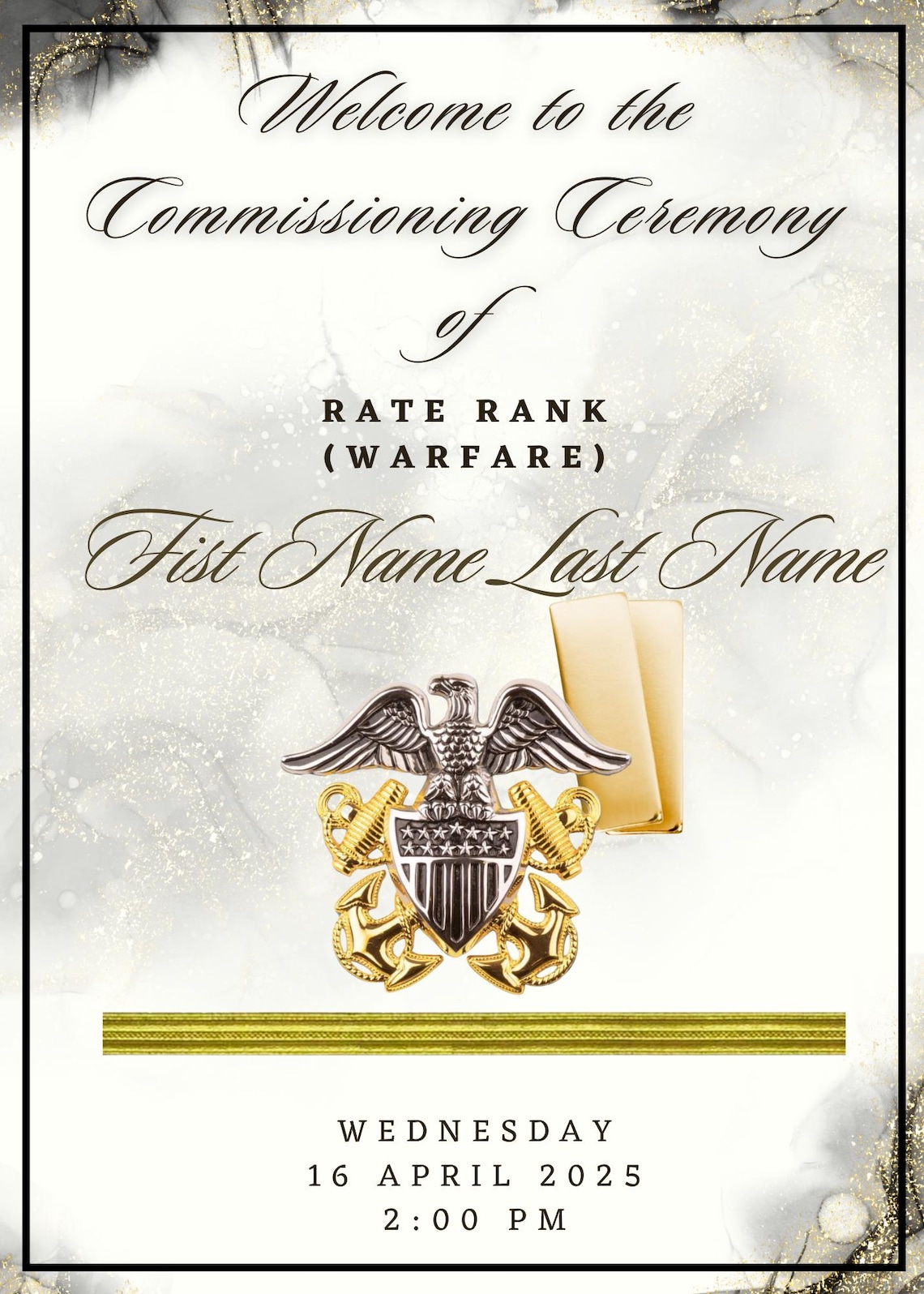 Commissioning Ceremony Invitation - Etsy