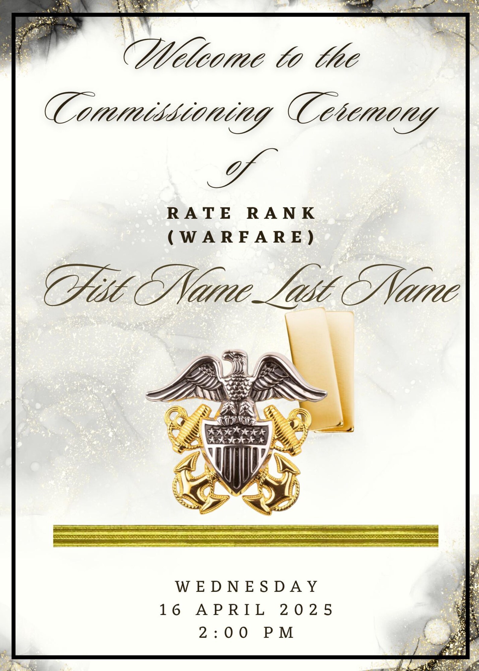 Commissioning Ceremony Invitation - Etsy