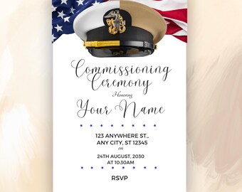 Commissioning Ceremony Invitation, Military Invitation - Etsy