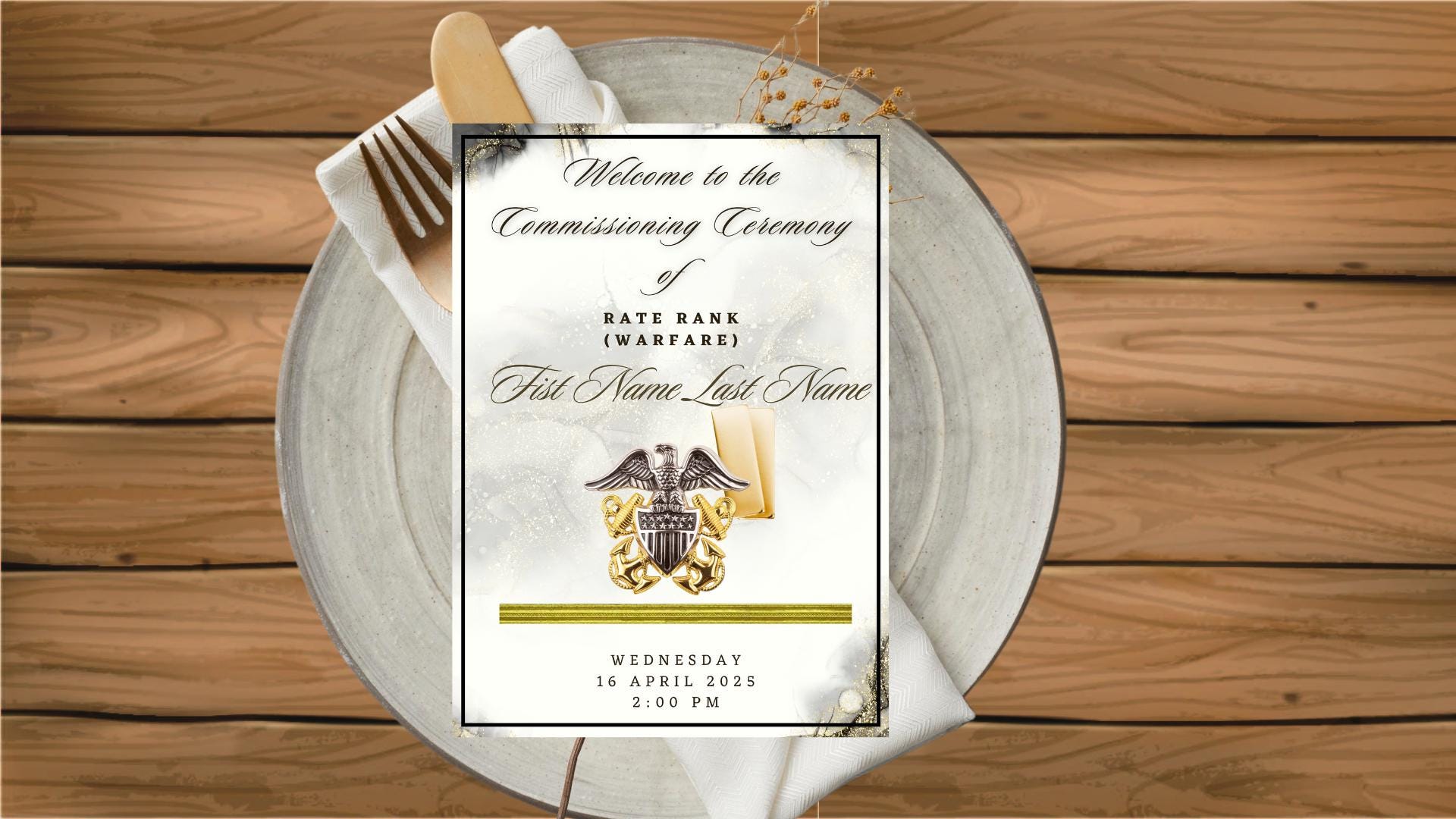 Commissioning Ceremony Invitation - Etsy