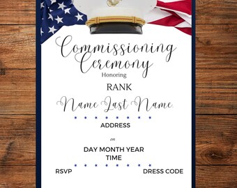 Commissioning Ceremony Invitation, Military Invitation - Etsy