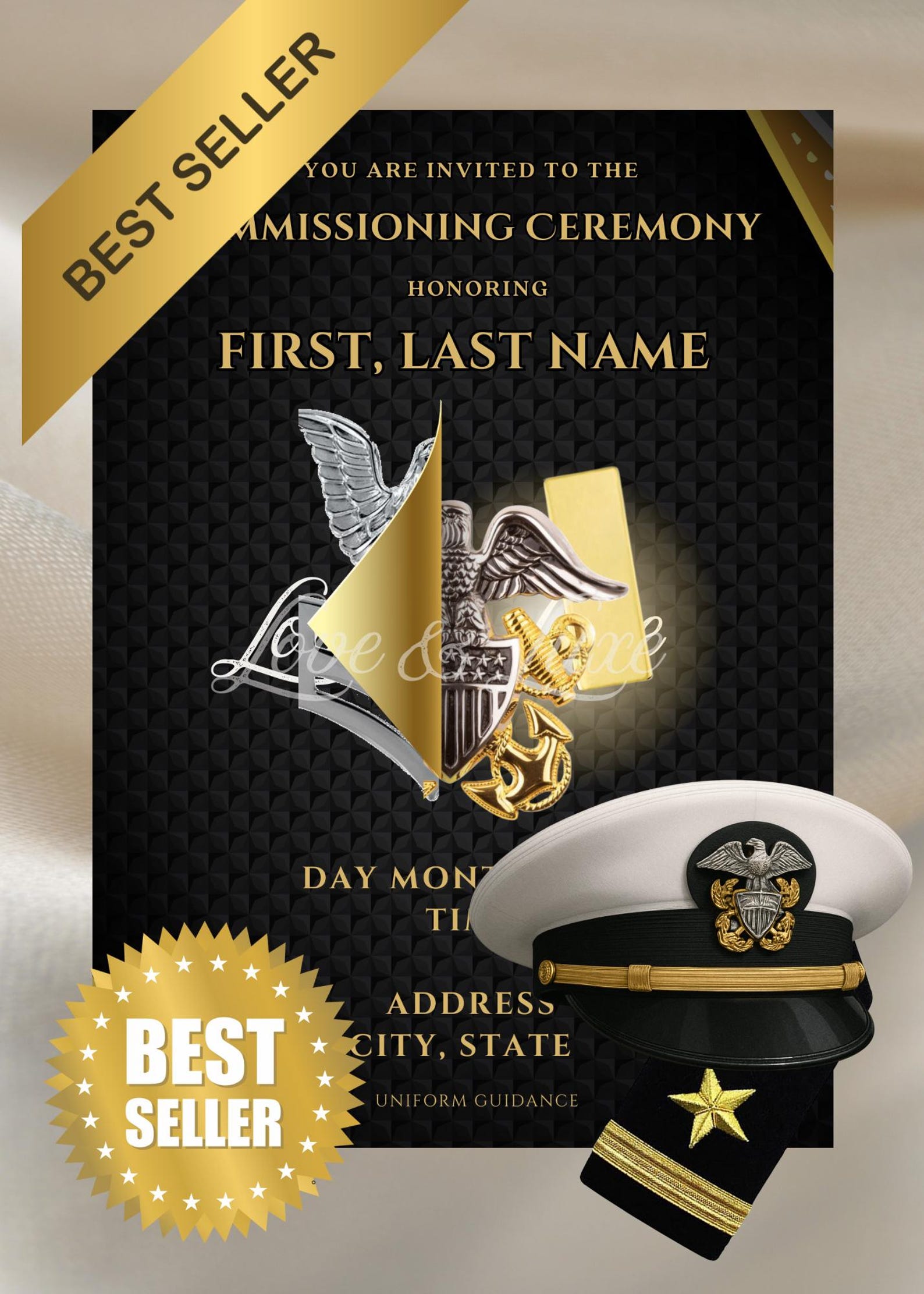 Navy Commissioning Invitation – Editable USN Ceremony Digital Invite ...