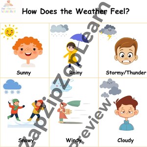 Weather & Emotions Chart | How Does the Weather Feel? | Printable for ...