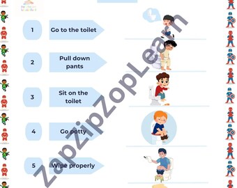 Potty Star Chart – Fun & Encouraging Visual Routine for Girls - Etsy