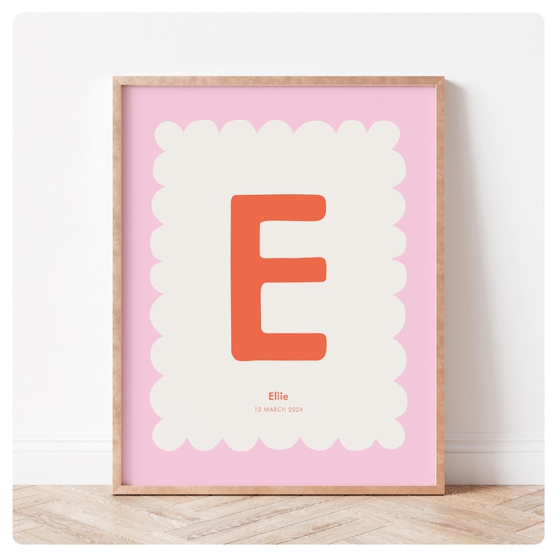 Initial Poster - Etsy