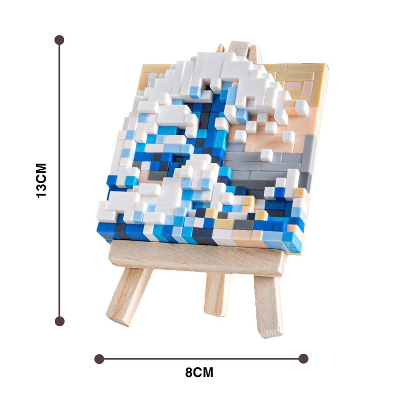 The Great Wave off Kanagawa, Hokusai, DIY Oil Painting Building Blocks ...