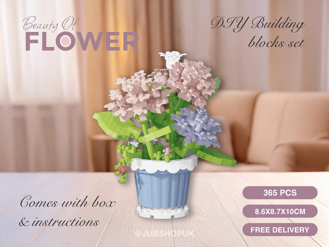 Eternal Flower Building Blocks, DIY Mini Bricks Freehand Potted ...