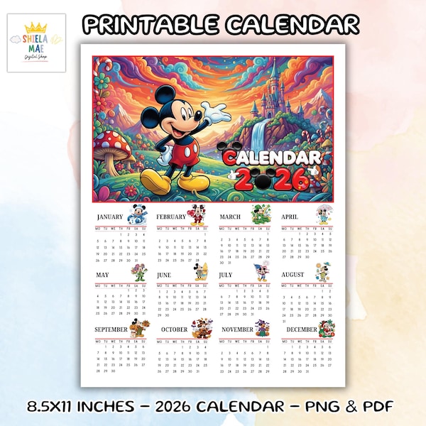 Cartoon Calendars - Etsy
