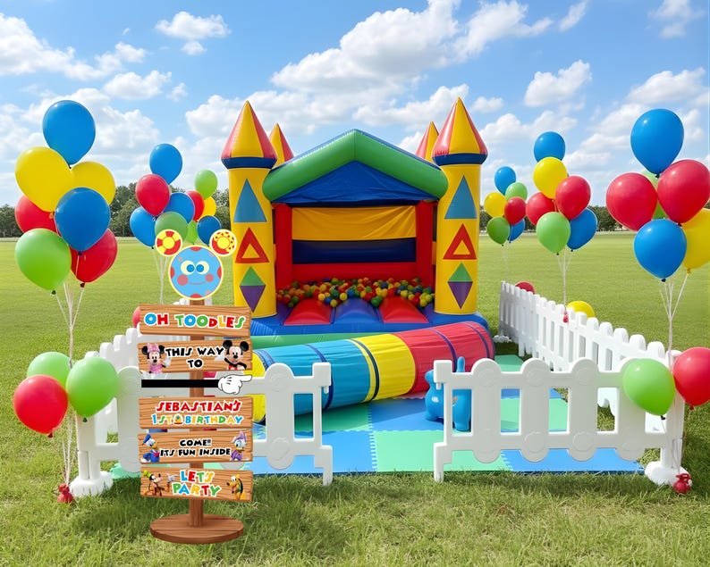 Editable Mickey Mouse Clubhouse Party Sign, Mouse Clubhouse Party Sign ...