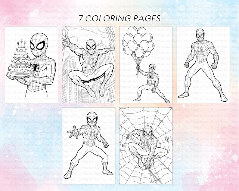 Editable Spiderman Mini Coloring Book, Spiderman Coloring Page ...