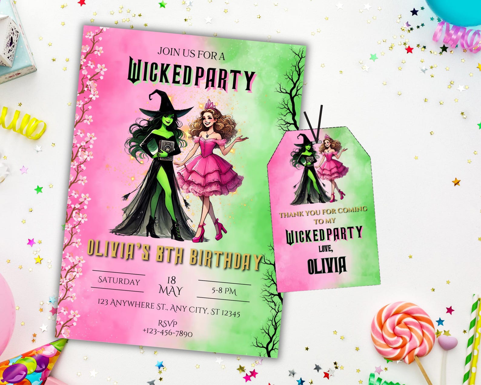 Wicked Birthday Party Invitation, Wicked Party Invitation, WICKED ...
