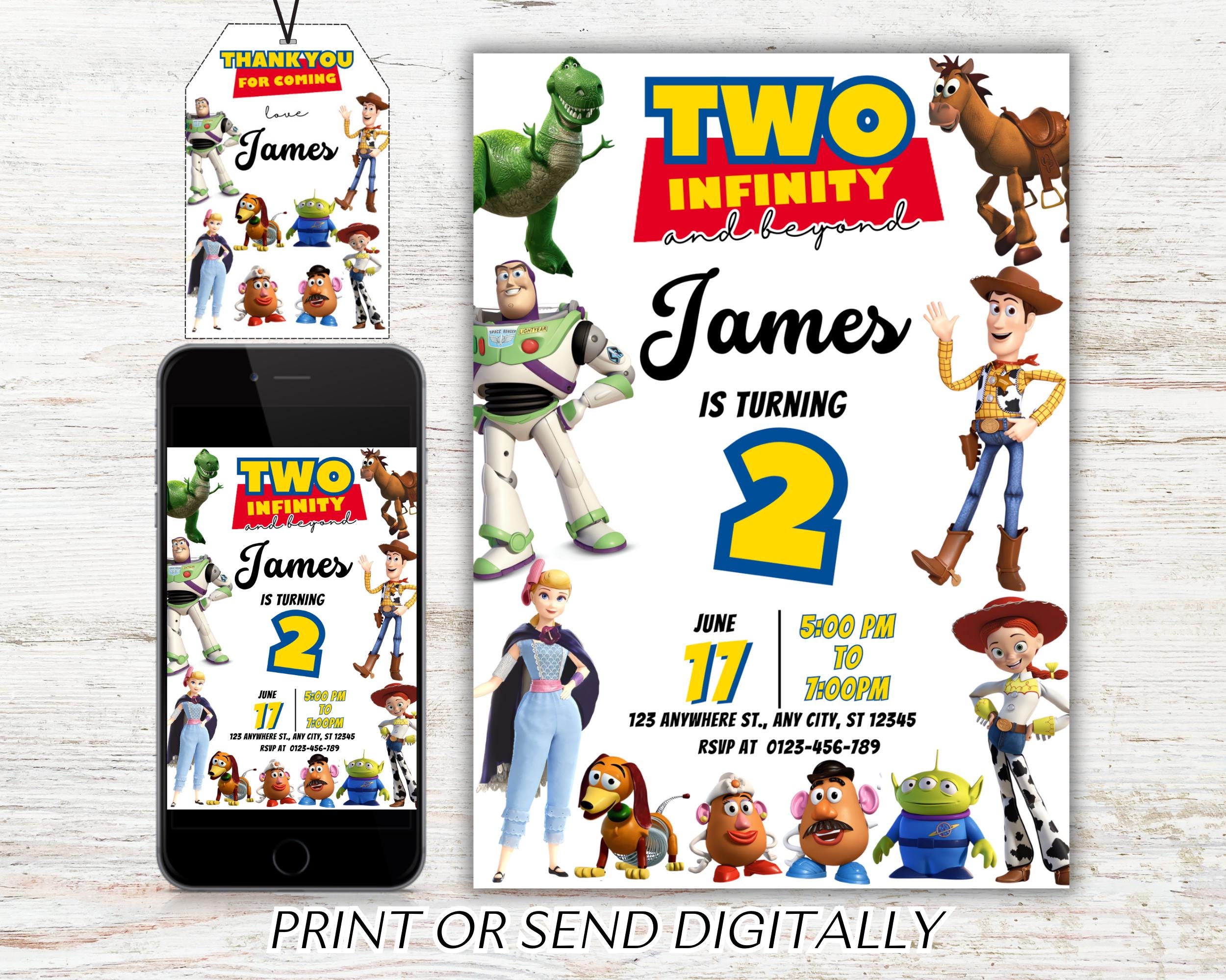 Toy Story Birthday Invitation Template, Toy Story Invitation, Toy Story ...