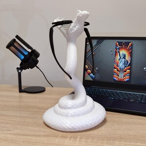 3D Printed Snake Headset Stand, Glasses Holder, Gaming Decor, PETG ...