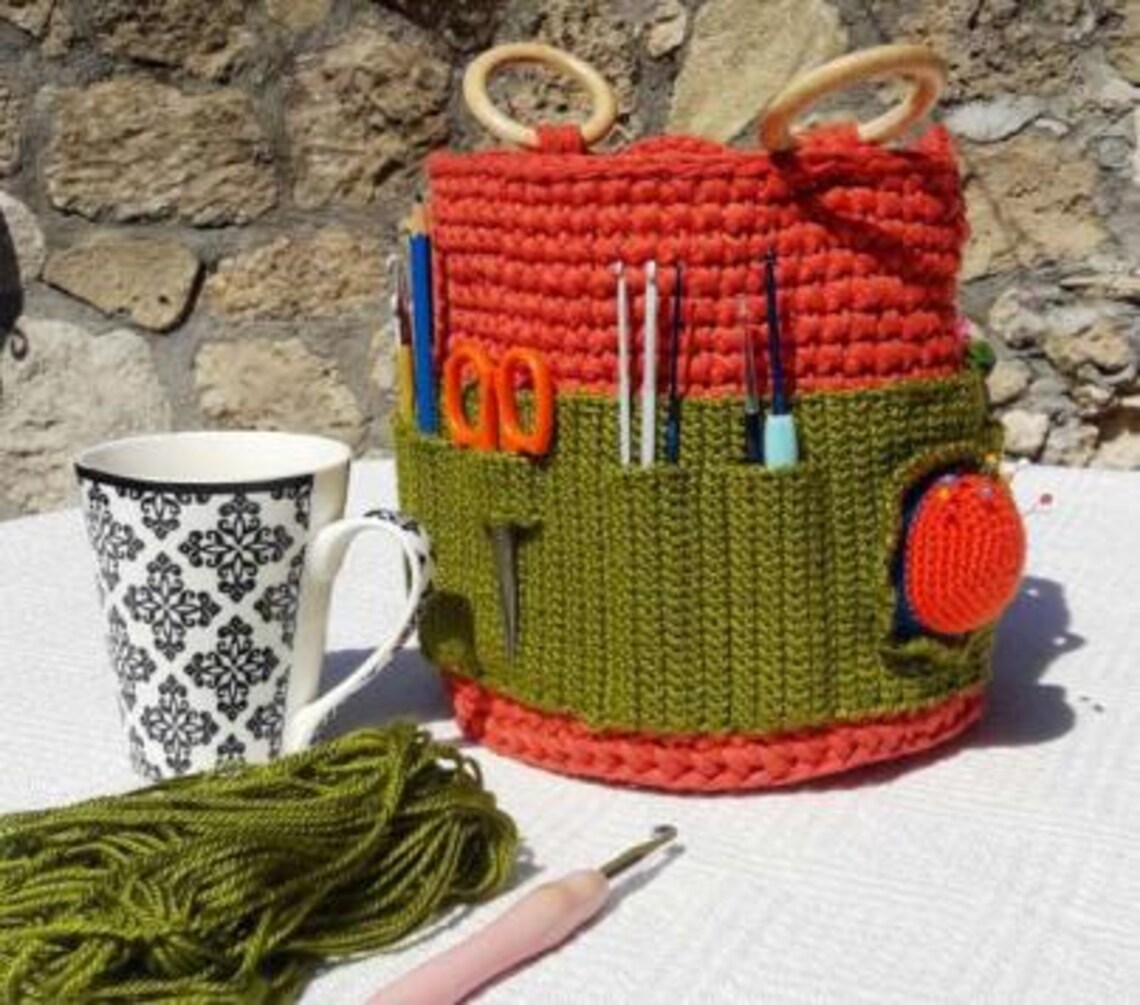 Cro-shell Hook Caddy Crochet Pattern, Organized Yarn Storage, Easy PDF ...