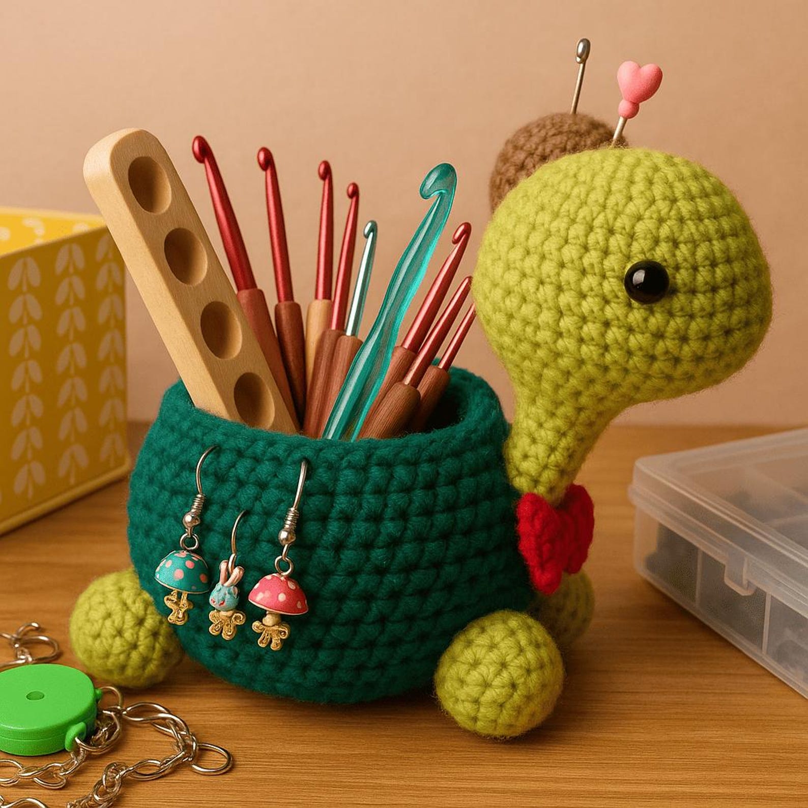 Crochet Turtle Bowl Pattern - Amigurumi Storage Basket, Easy PDF ...