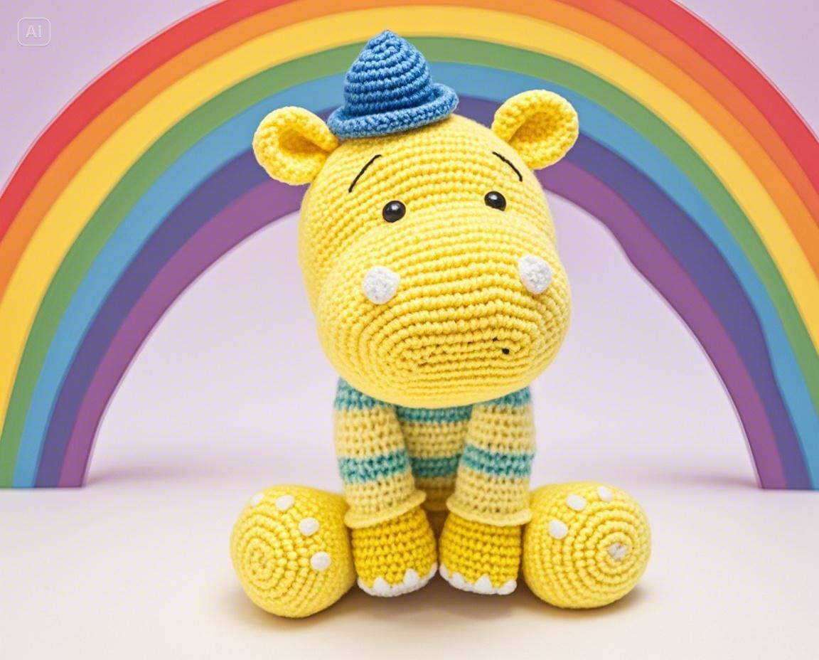 Tim Hippo Amigurumi Crochet Pattern PDF | DIY Stuffed Animal Toy ...