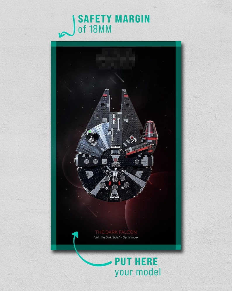 The Dark Falcon, Star Wars Inspired Digital Art for Wall Poster, 75389 ...