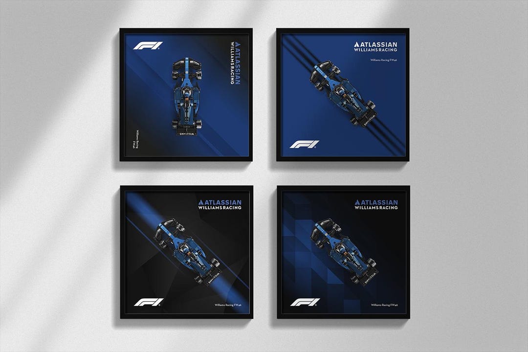 Four Set Designs of Williams Racing FW46 FI Race Car Digital Art for ...