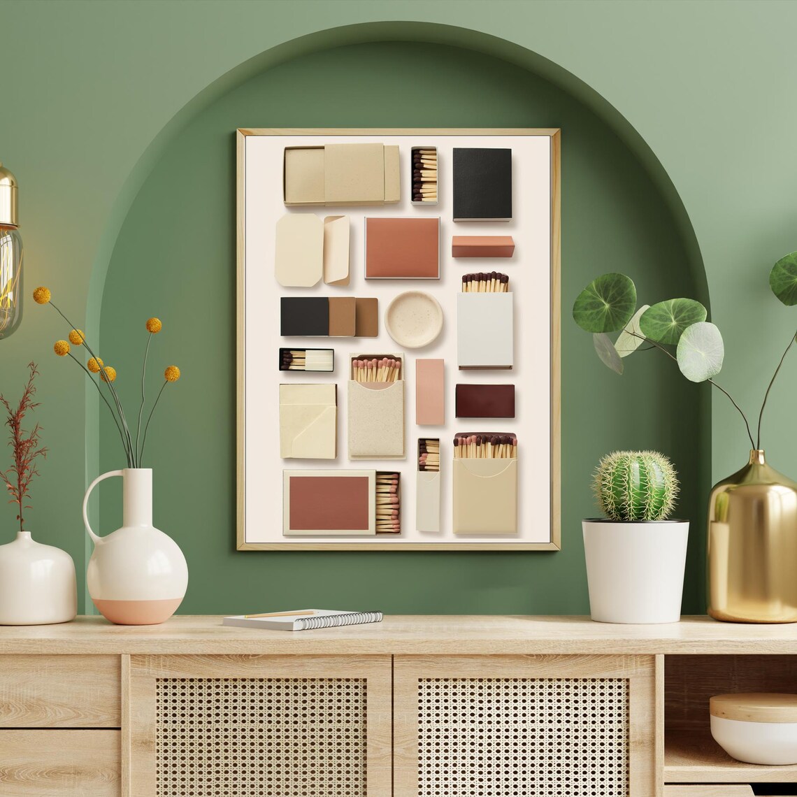 High-resolution Matchbook Art PNG – Digital Download – Retro Modern ...