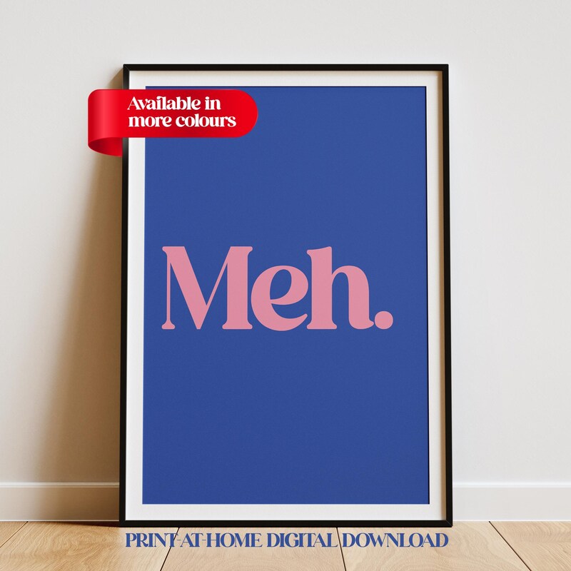 Meh Print - Etsy